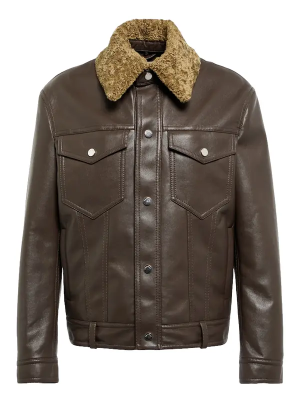 Nanushka Boyce Regenerated Leather Jacket - Brown