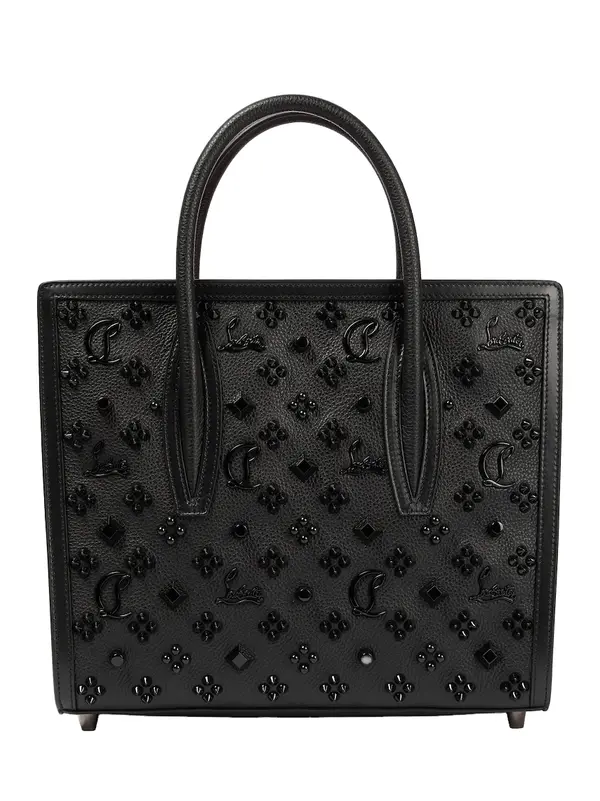 CHRISTIAN LOUBOUTIN Paloma Medium Leather Tote - Black
