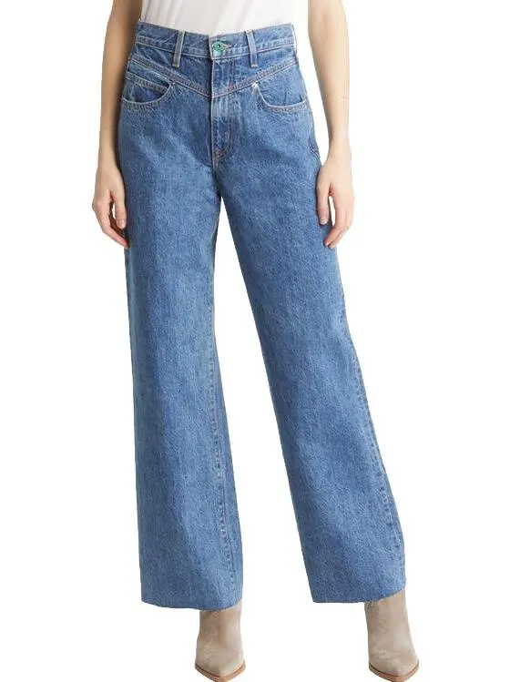 SLVRLAKE Grace Double Yoke Flare Leg Jeans - Faraway Place
