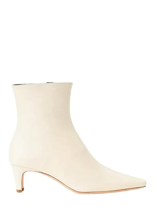 Staud Wally Ankle Boots - Cream