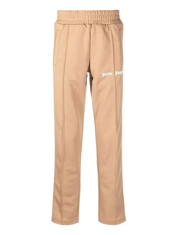 Palm Angels Logo-print Track Pants - Beige White