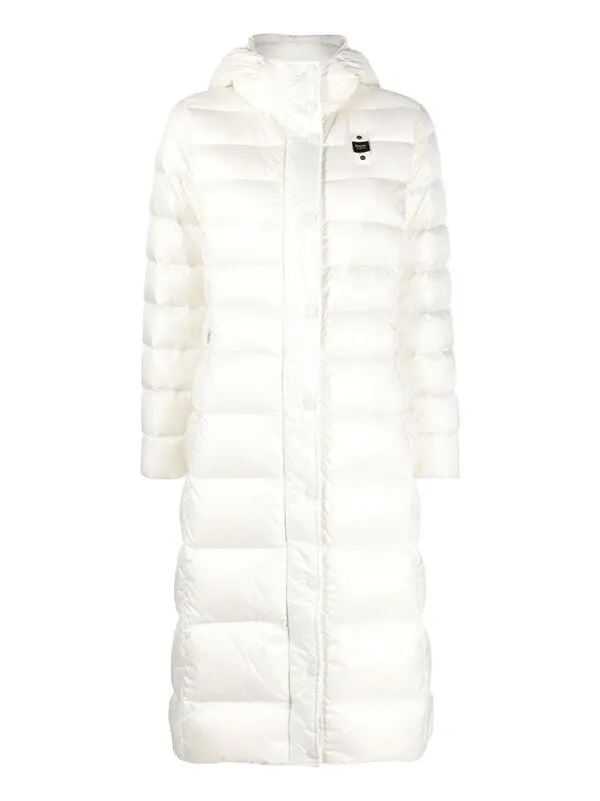 BLAUER. Padded-design Hooded Coat - Neutrals