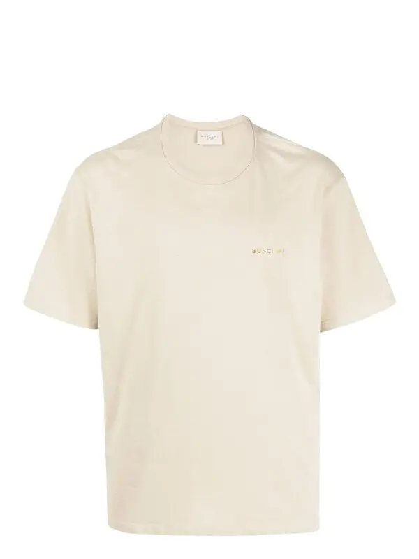Buscemi Metal-logo Cotton T-shirt - Brown