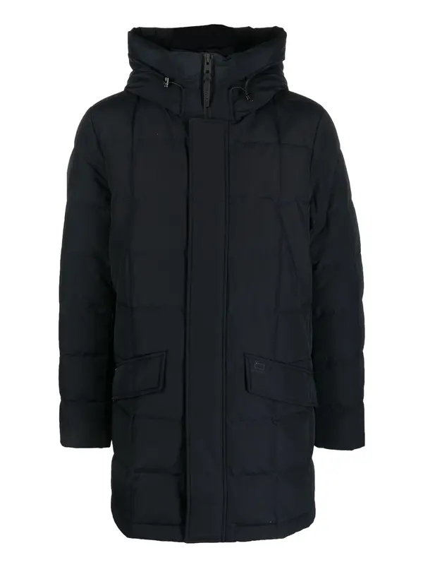 Woolrich Funnel Neck Padded Coat - Blue