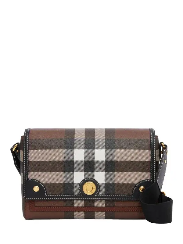 Burberry Check Crossbody Bag - Brown