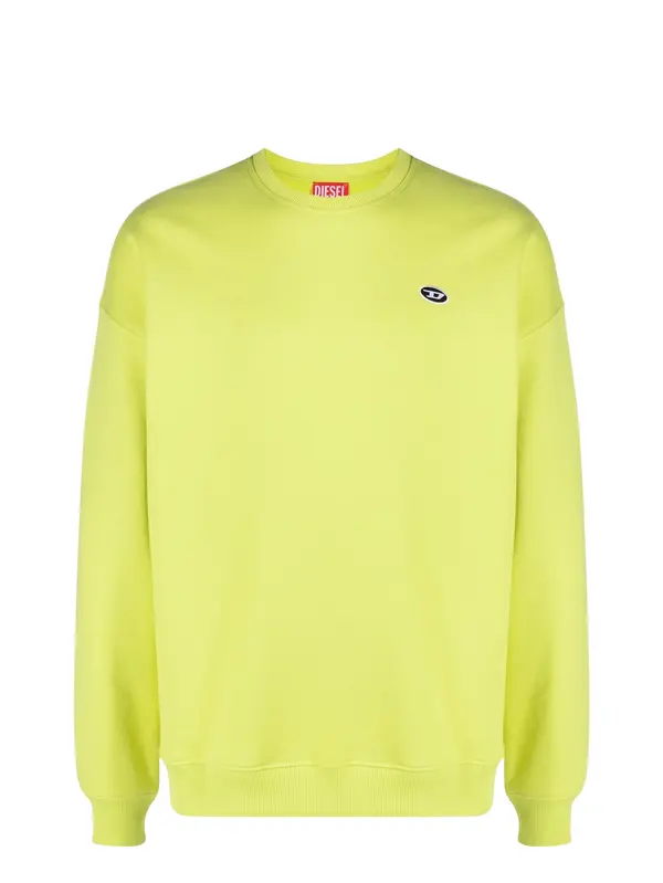 DIESEL® S-rob-doval-pj Cotton Sweatshirt - Yellow