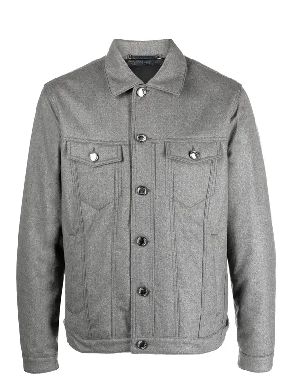 Jacob Cohen Button-up Padded Jacket - Grey
