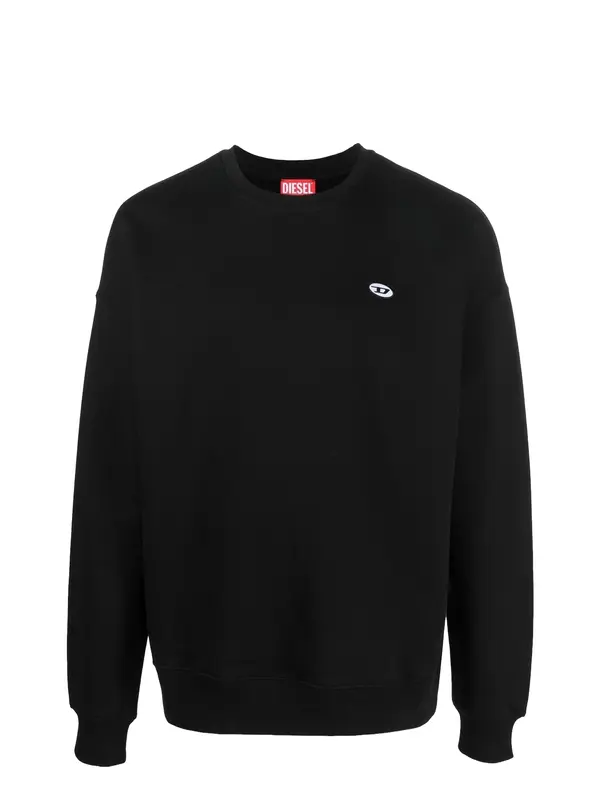 DIESEL S-rob-doval-pj Cotton Sweatshirt - Black