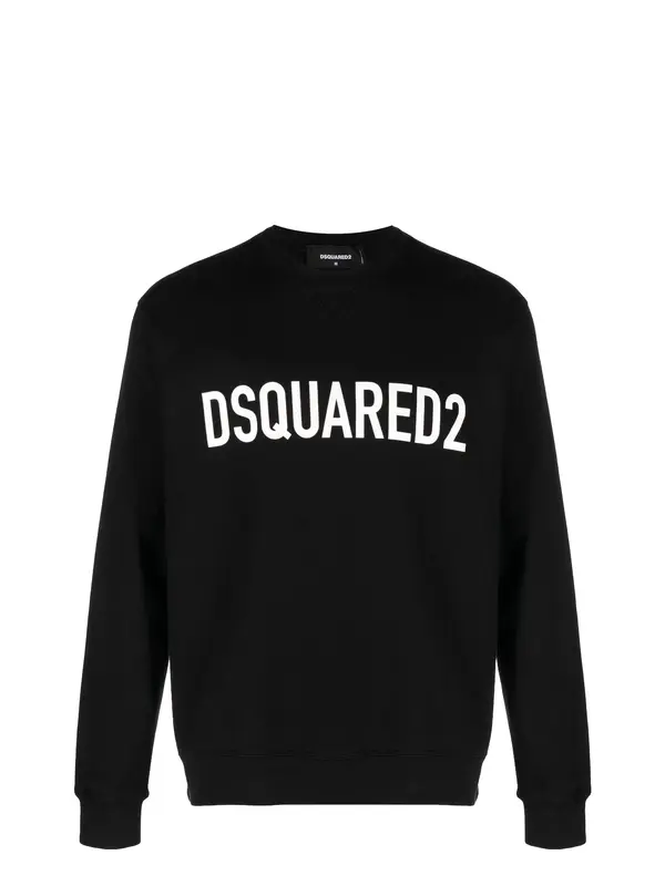 Dsquared2 Logo-print Crew-neck Sweatshirt - Black