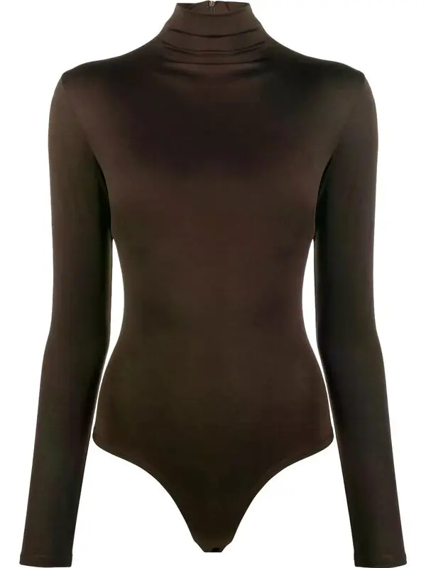 ATU BODY COUTURE Mock-neck Bodysuit - Brown