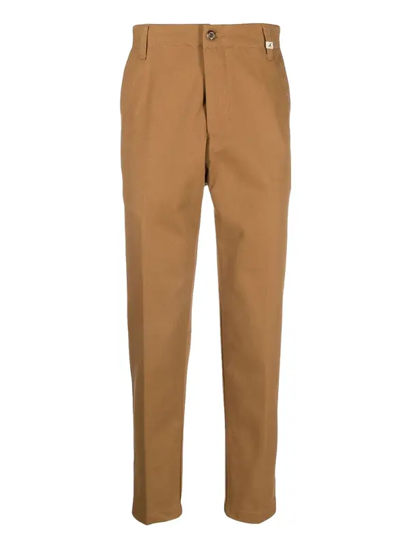 MYTHS Logo-patch Straight-leg Trousers - Neutrals