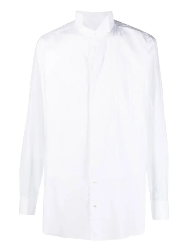 Brioni Cotton Striped Shirt - White