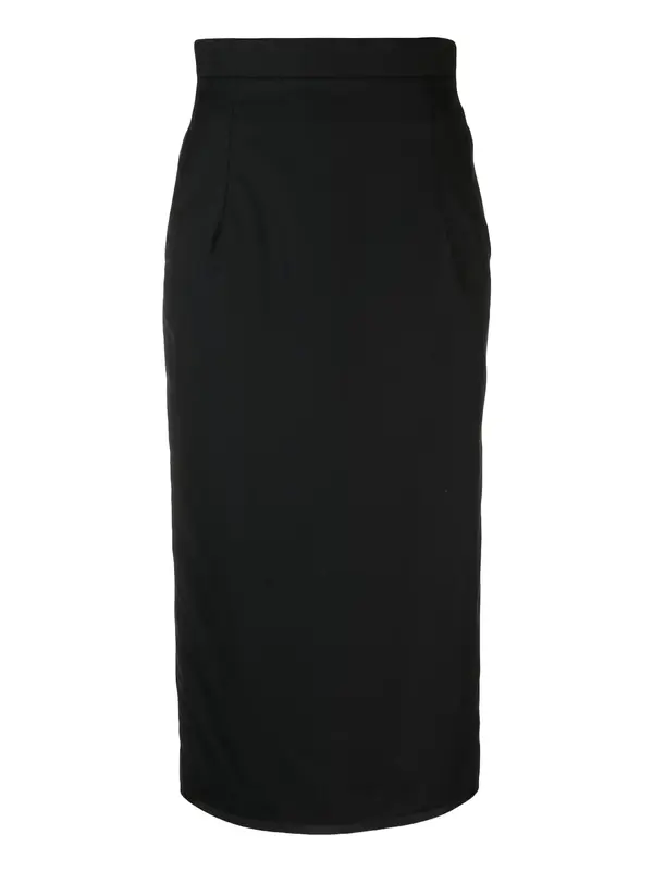 Thom Browne Twill-weave Pencil Skirt - Black