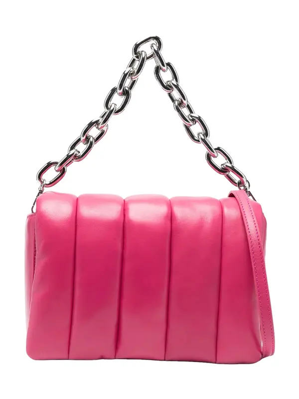 STAND STUDIO Hera Quilted Leather Clutch - Pink
