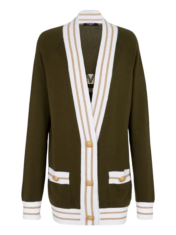 Balmain Button-front Knit Cardigan - Brown