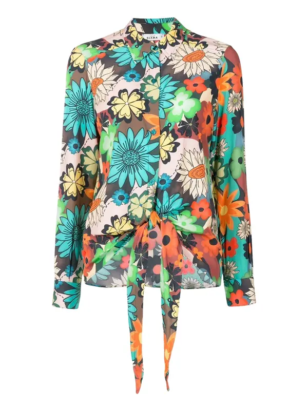 AMIR SLAMA Floral Print Shirt - Multicolour