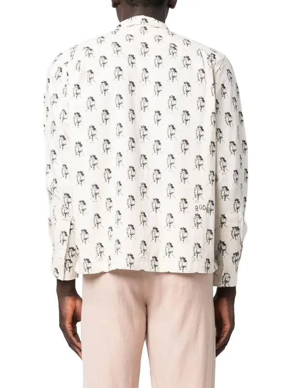 BODE Graphic-print Long-sleeve Shirt - White