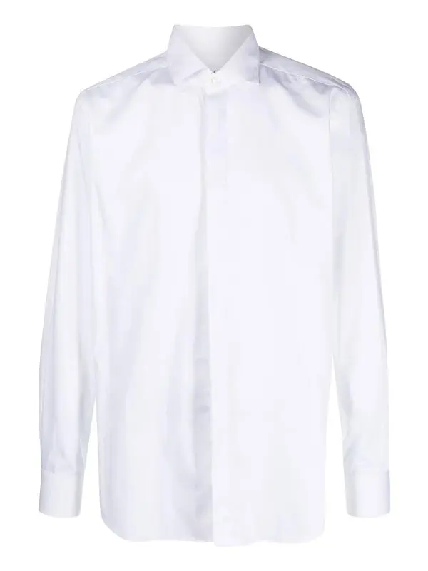 XACUS Long-sleeved Cotton Shirt - White