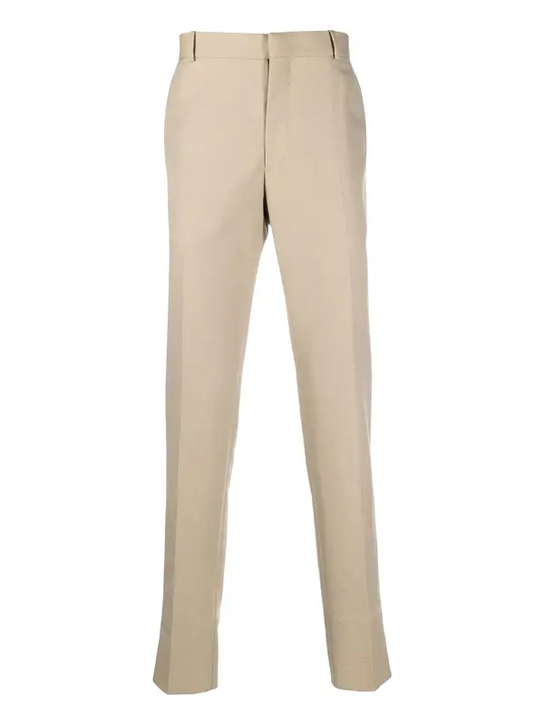 Alexander McQueen Tapered Mid-rise Tailored Trousers - Neutrals