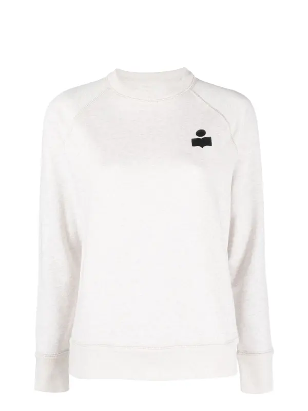 MARANT ETOILE Milla Logo-embroidered Sweatshirt - Neutrals