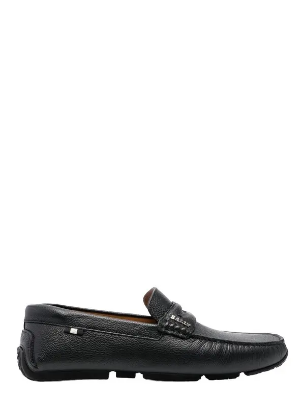 Bally Slip-on Leather Loafers - Black