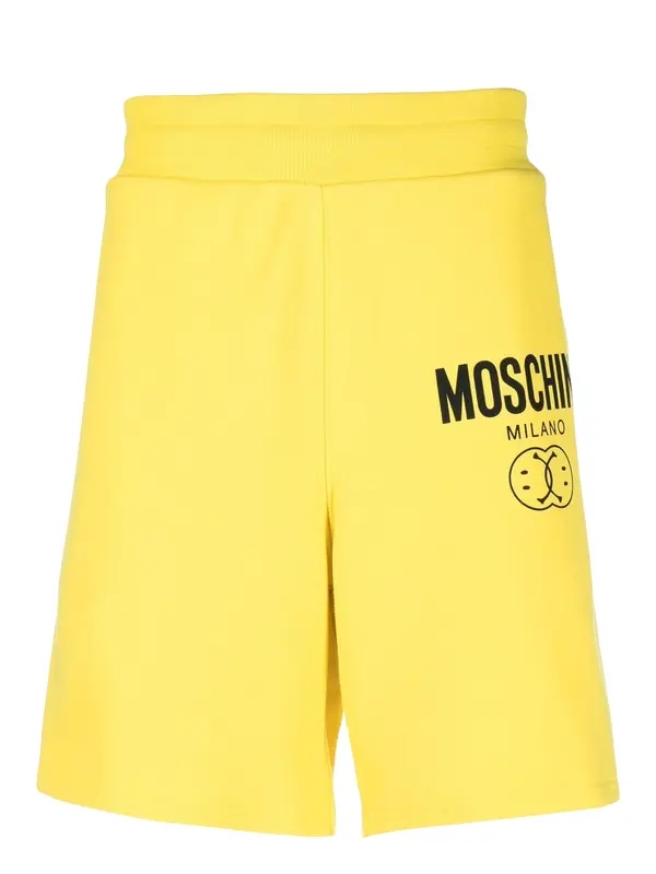 Moschino Logo-print Track Shorts - Yellow