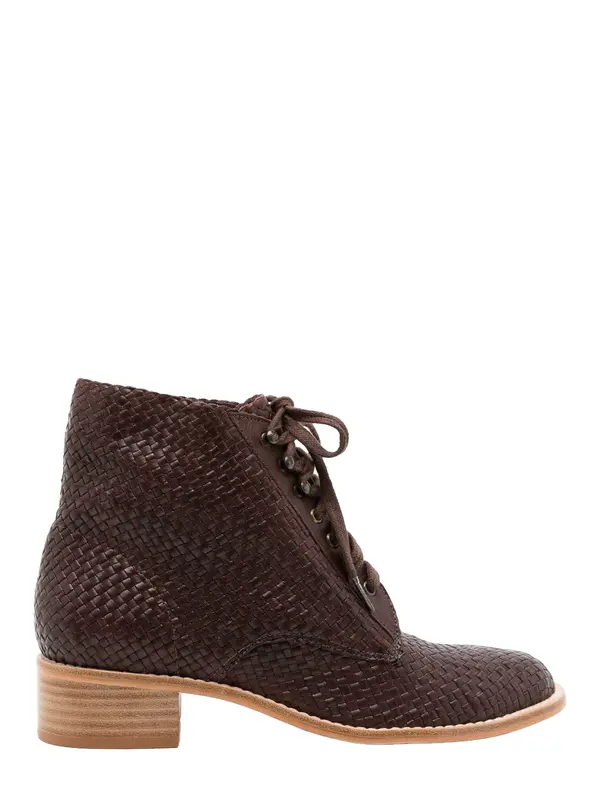 STUDIO CHOFAKIAN Tresse Ankle Boots - Brown
