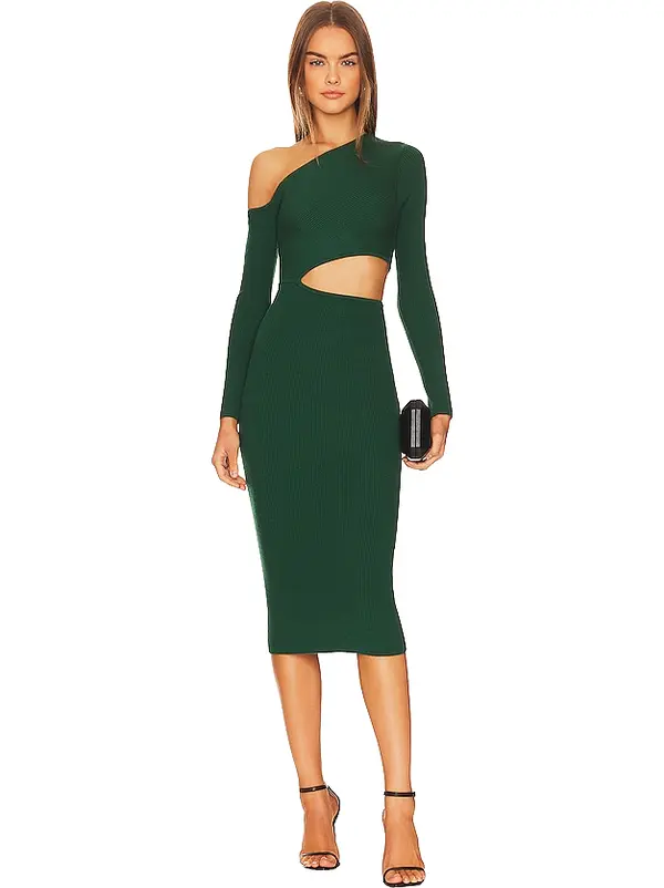CAMILA COELHO Nahla Knit Dress - Forest Green
