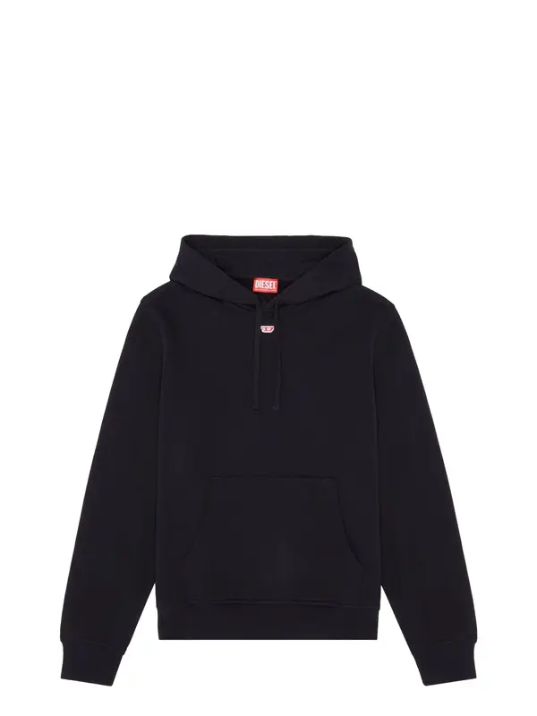 DIESEL S-ginn-hood-d Logo-appliqué Hoodie - Black