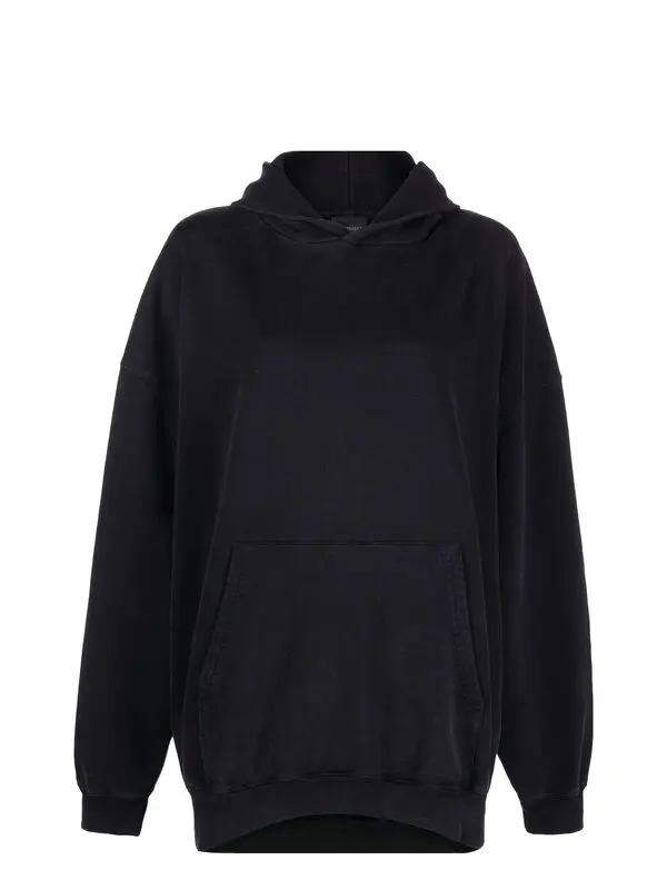 Balenciaga Large Fit Long-sleeve Hoodie - Black