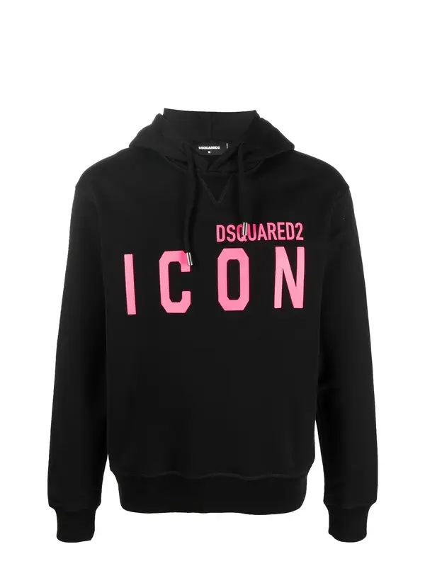 Dsquared2 Icon Logo-print Hoodie - Black