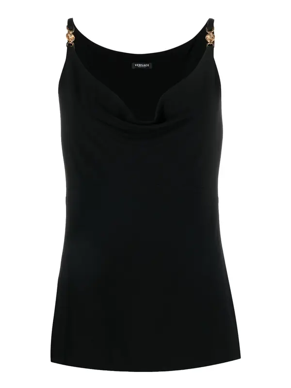 Versace Medusa '95 Cowl-neck Top - Black