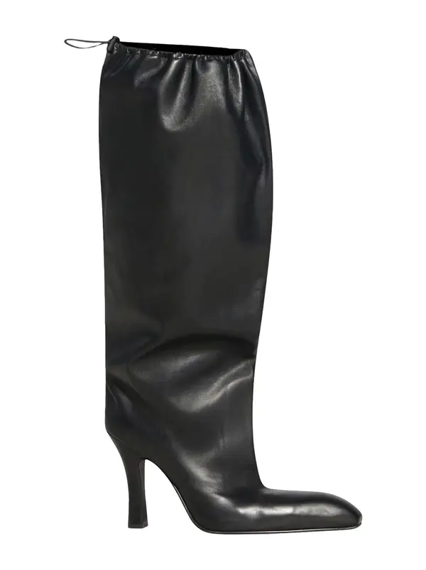 Balenciaga Falcon 105mm Leather Knee Boots - Black