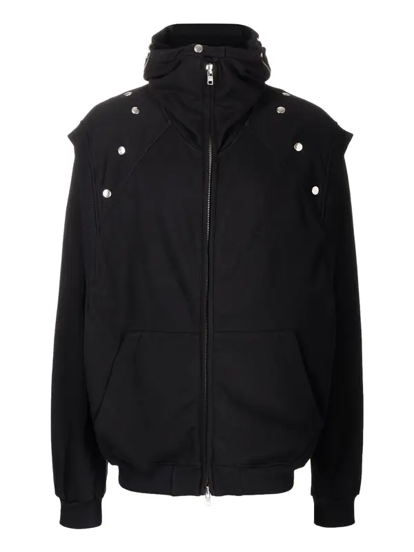 WALTER VAN BEIRENDONCK Hooded Zipped-up Jacket - Black