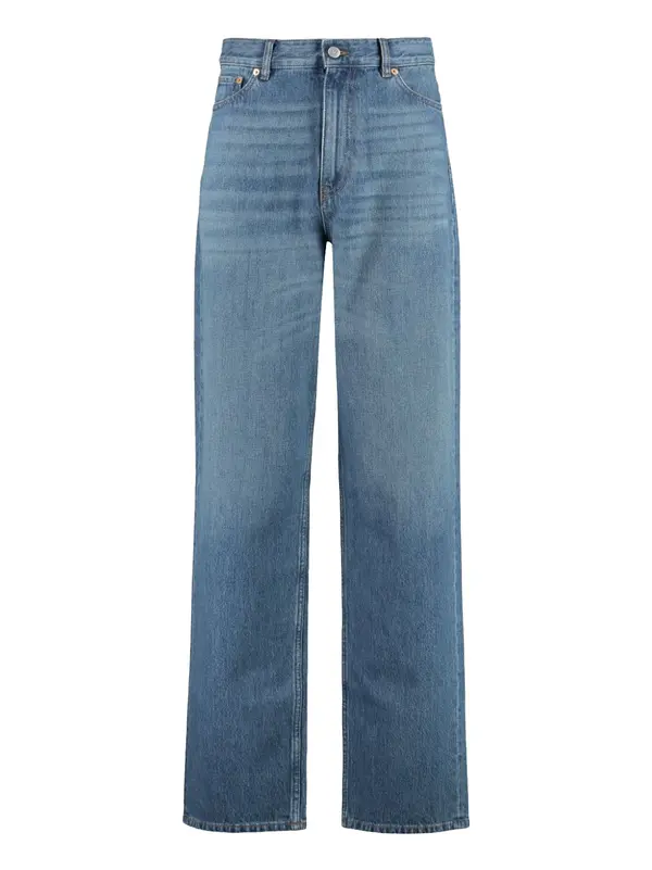 Valentino Garavani High-rise Wide-leg Jeans - Blue