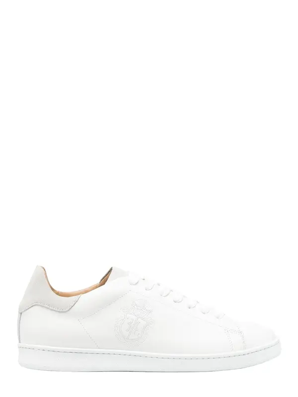 BILLIONAIRE Low-top Leather Sneakers - White