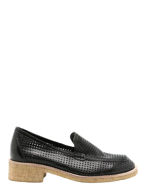 STUDIO CHOFAKIAN Ronnie Perforated Loafers - Black