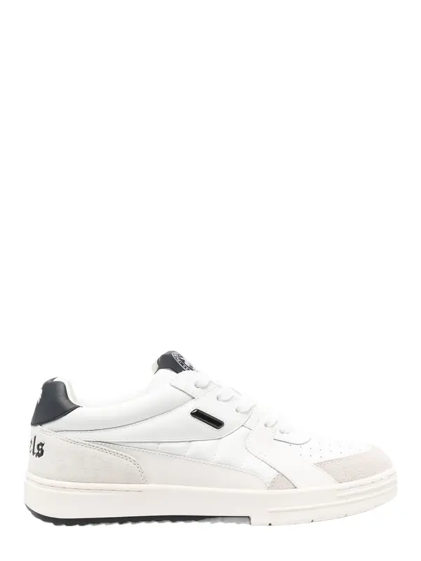 Palm Angels University Leather Sneakers - White