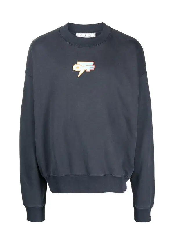 Off-White Degrade Thund Crewneck Sweatshirt - Grey