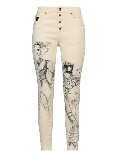 John Richmond Printed Skinny Jeans - Beige