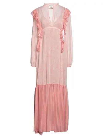 SEMICOUTURE Maxi Flared Dress - Pink