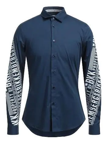 BIKKEMBERGS Shirt Size Cotton, Elastane - Blue