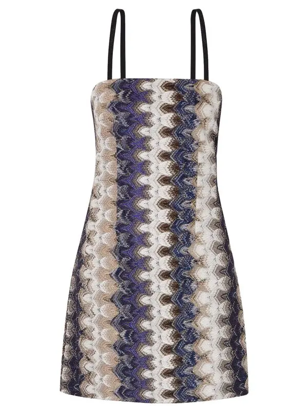 Missoni Crochet-knit Mini Dress - Brown