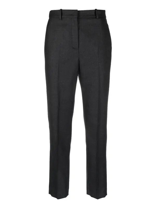 Incotex Cropped Straight-leg Trousers - Grey
