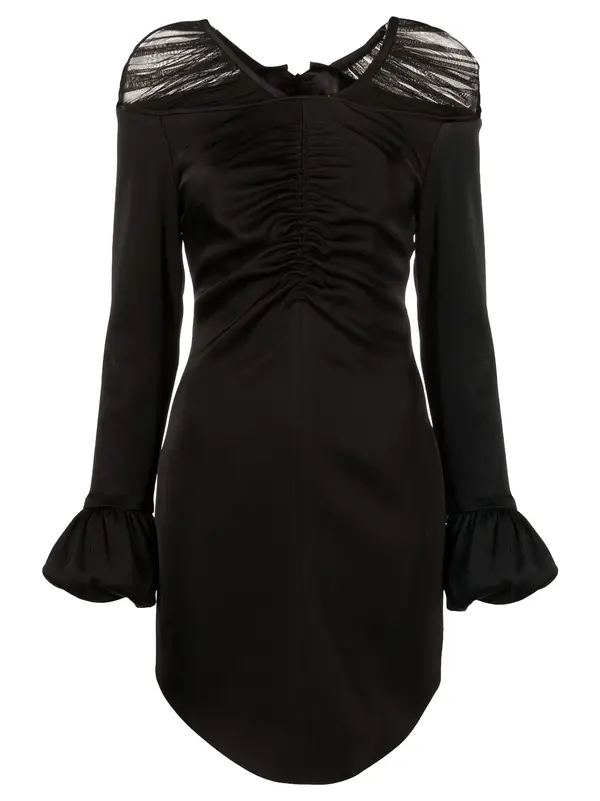 V:PM ATELIER Tilly Semi-sheer Minidress - Black