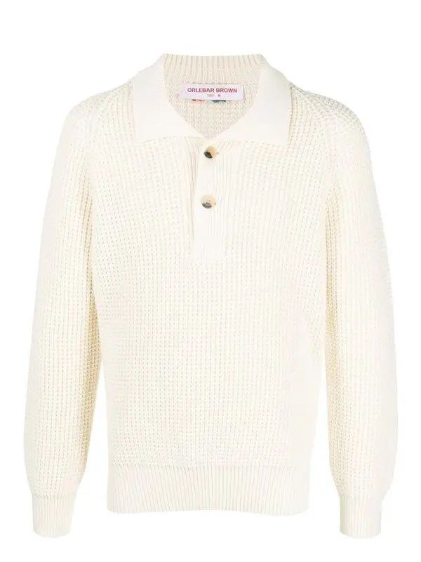 Orlebar Brown Hindscarth Spread-collar Jumper - Neutrals
