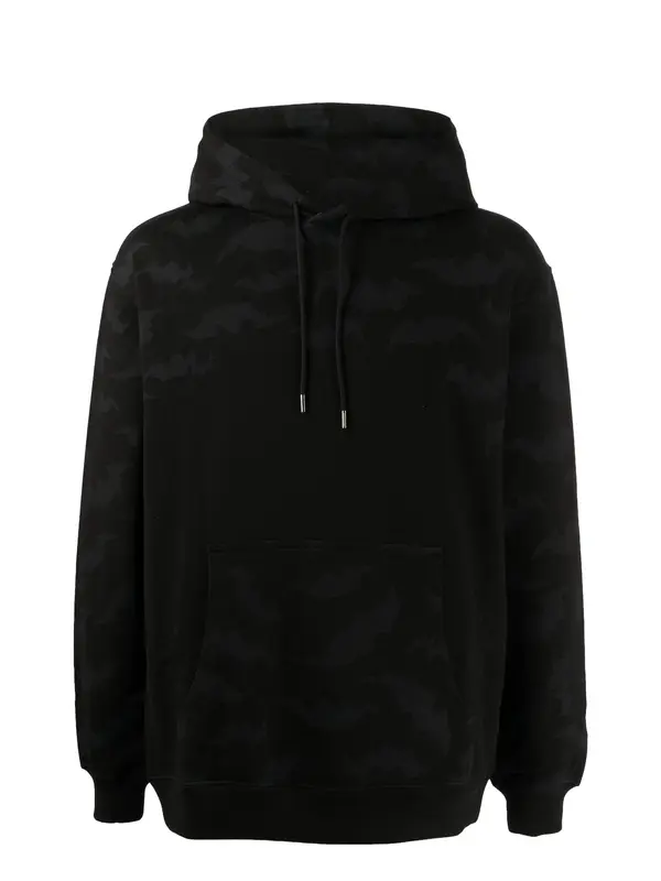 MAHARISHI Bat-print Hoodie - Black