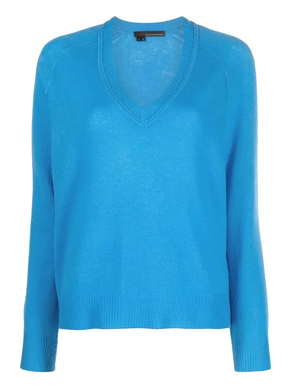 360 Cashmere V-neck Cashmere Jumper - Blue