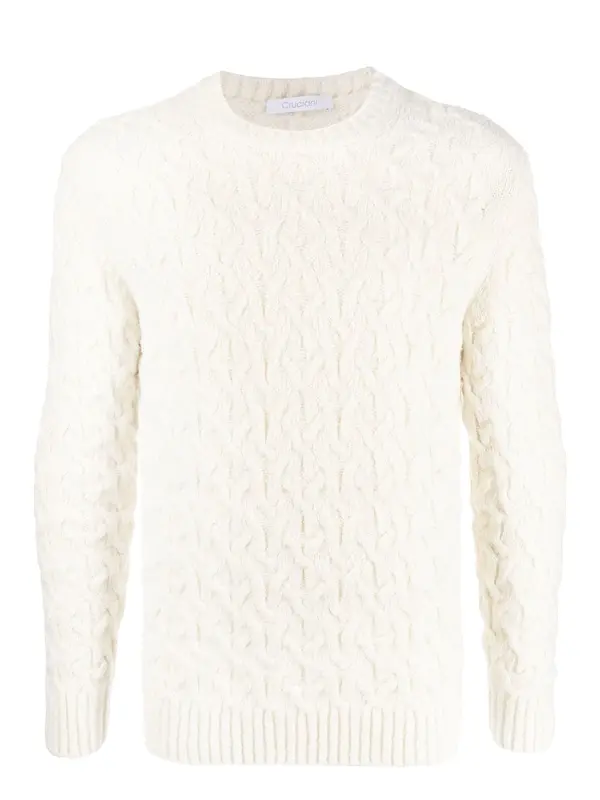 CRUCIANI Textured Jumper - White