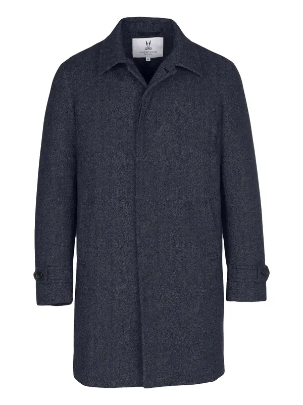 NORWEGIAN WOOL Single-breasted Down-filled Coat - Blue